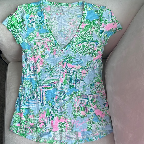 Lilly Pulitzer | Tops | Lilly Pulitzer Palm Beach Tee | Poshmark